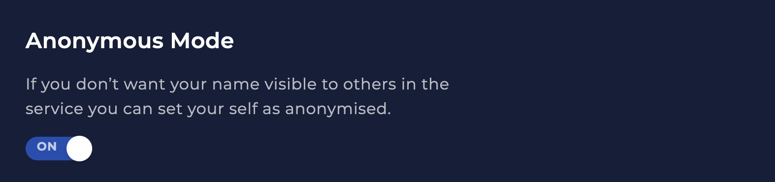 Setting yourself anonymous – Hoxhunt