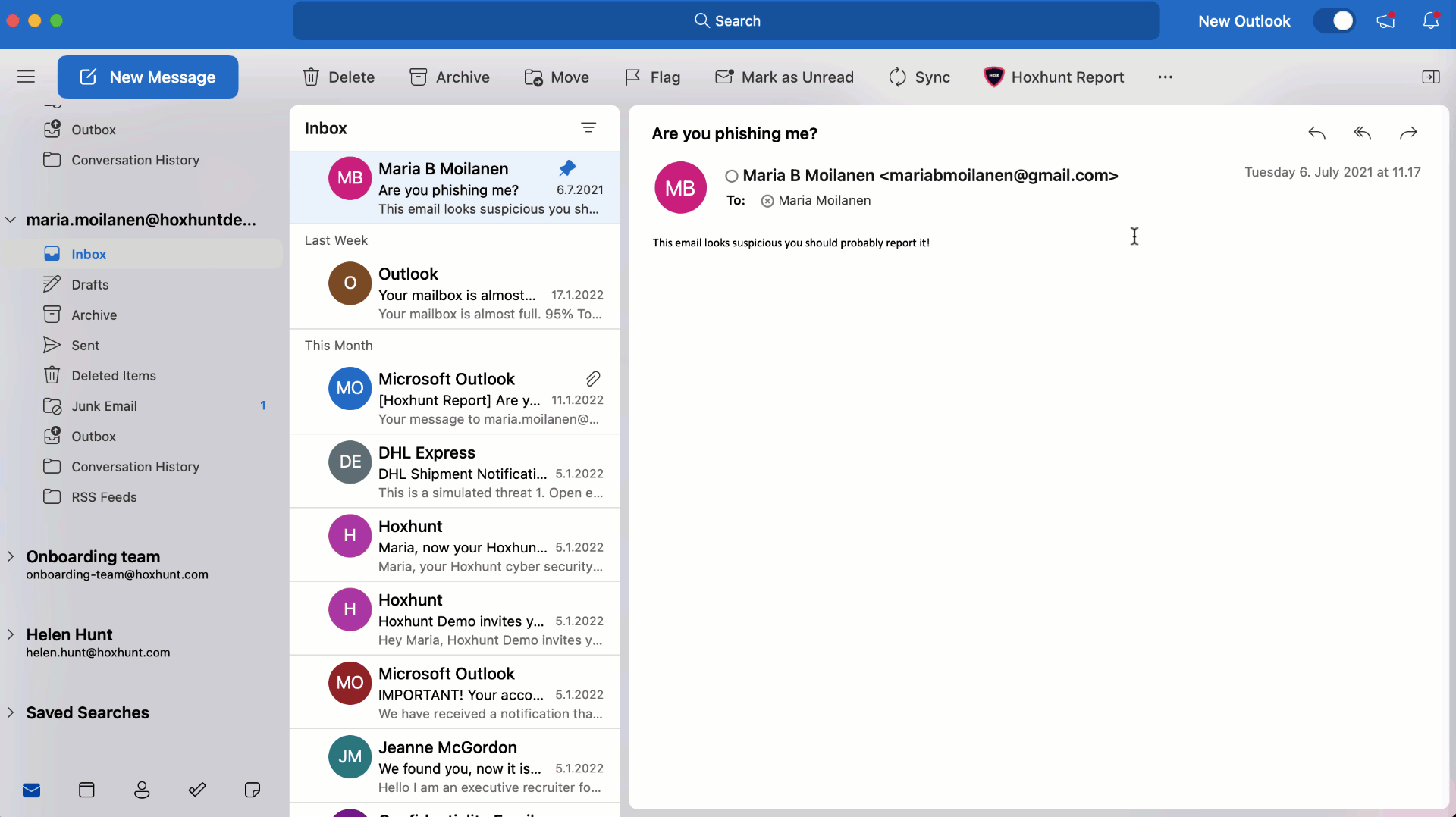 Reporting Suspicious Emails (Phishing or Spam) – Hoxhunt