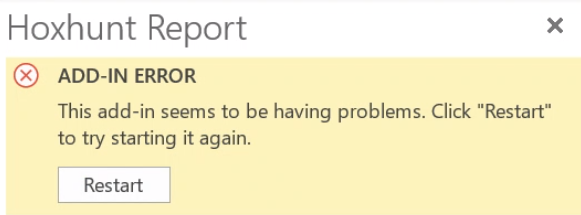 ADD-IN ERROR – Hoxhunt