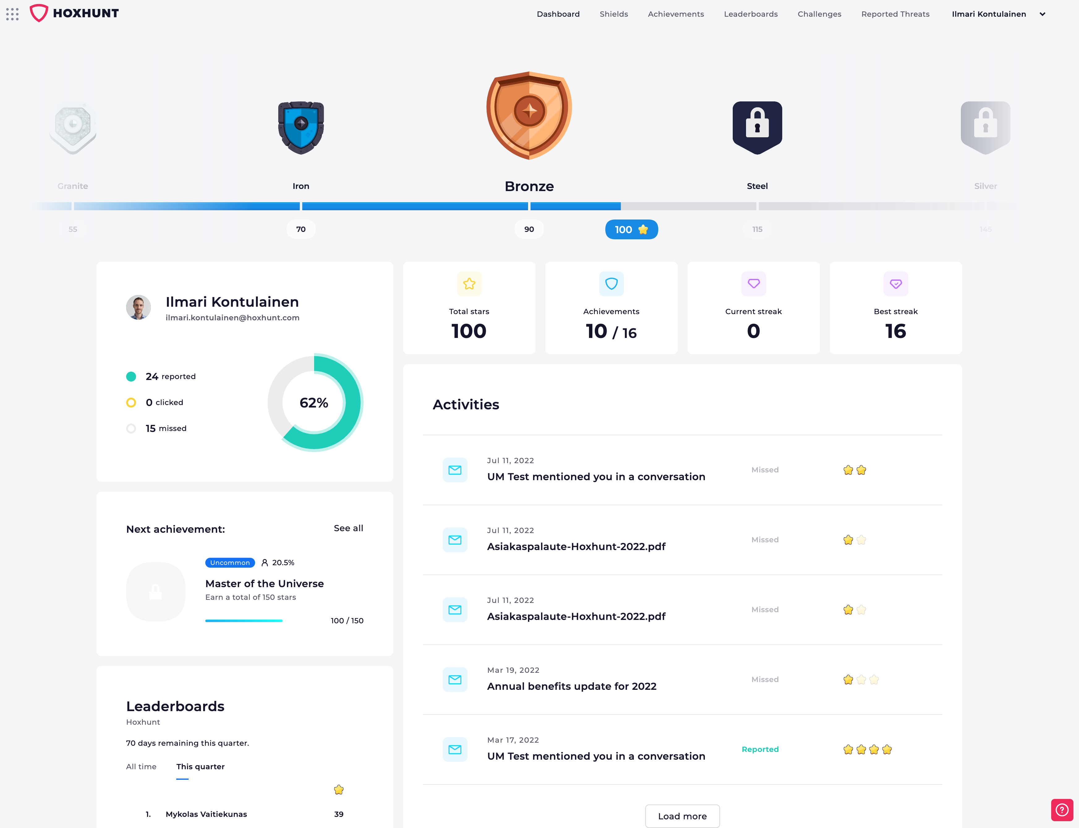 Light mode – Hoxhunt