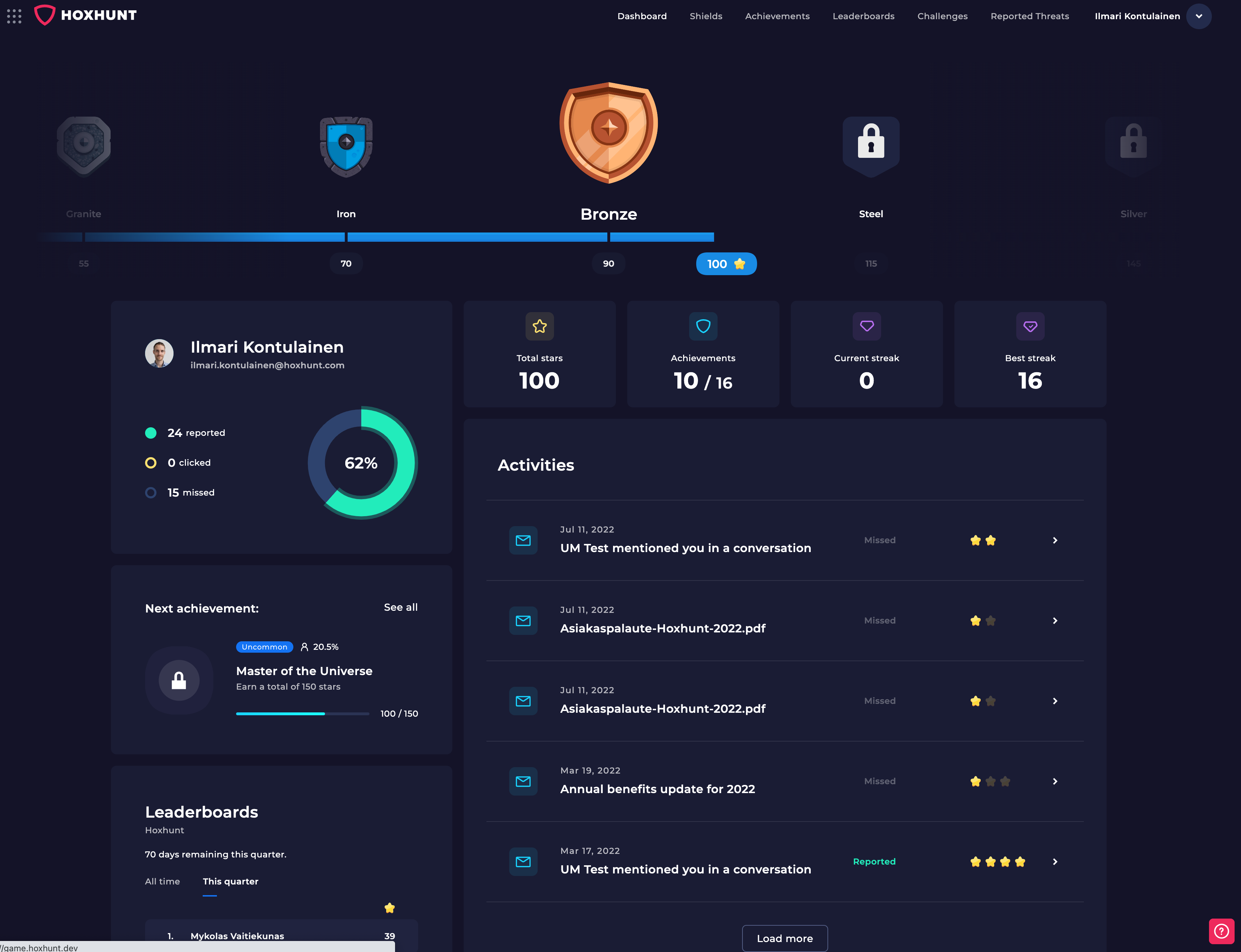 Light mode – Hoxhunt